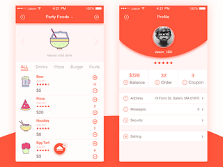 Ordering interface app UI by Simo_1201 on Dribbble