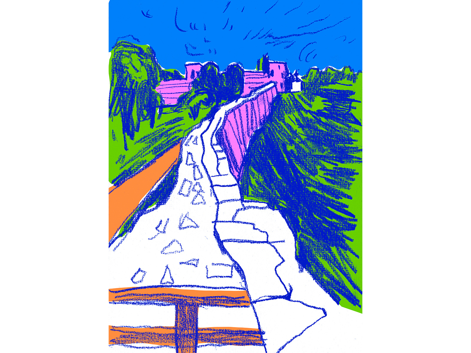 Fortress drawing by Oleg Agafonov on Dribbble