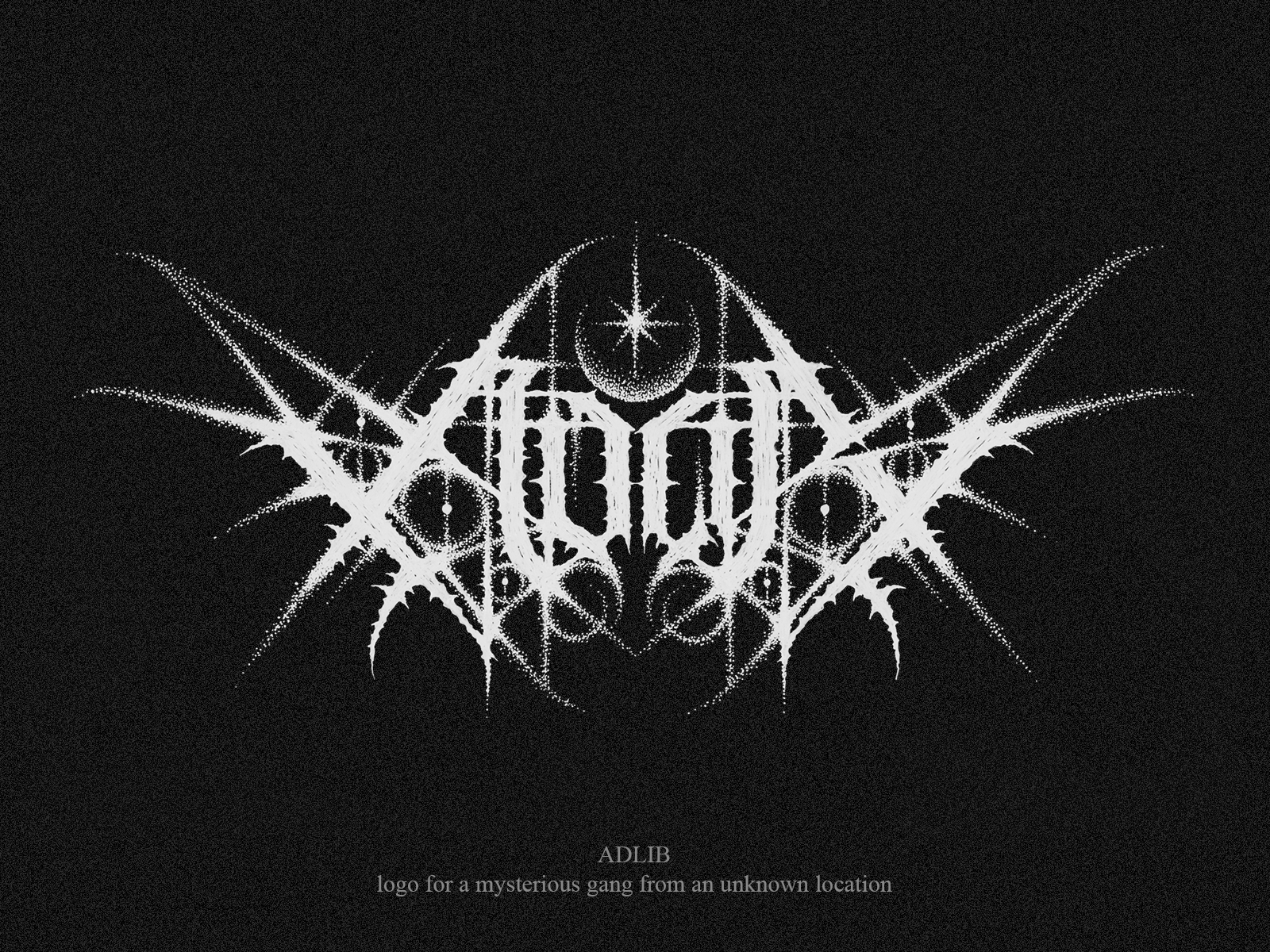 ADLIB dark metal logo by Thomas Bokler (GNOIZM) on Dribbble