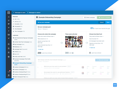 Intercom Smart Campaigns by David Diamond on Dribbble
