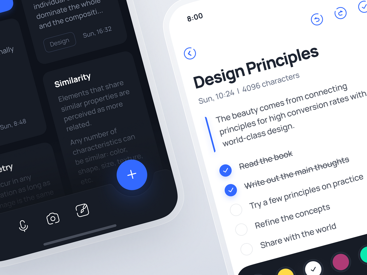 Mobile Notes App by Anton Lapko on Dribbble