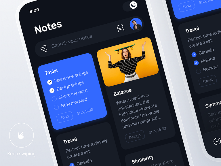 Mobile Notes App by Anton Lapko on Dribbble
