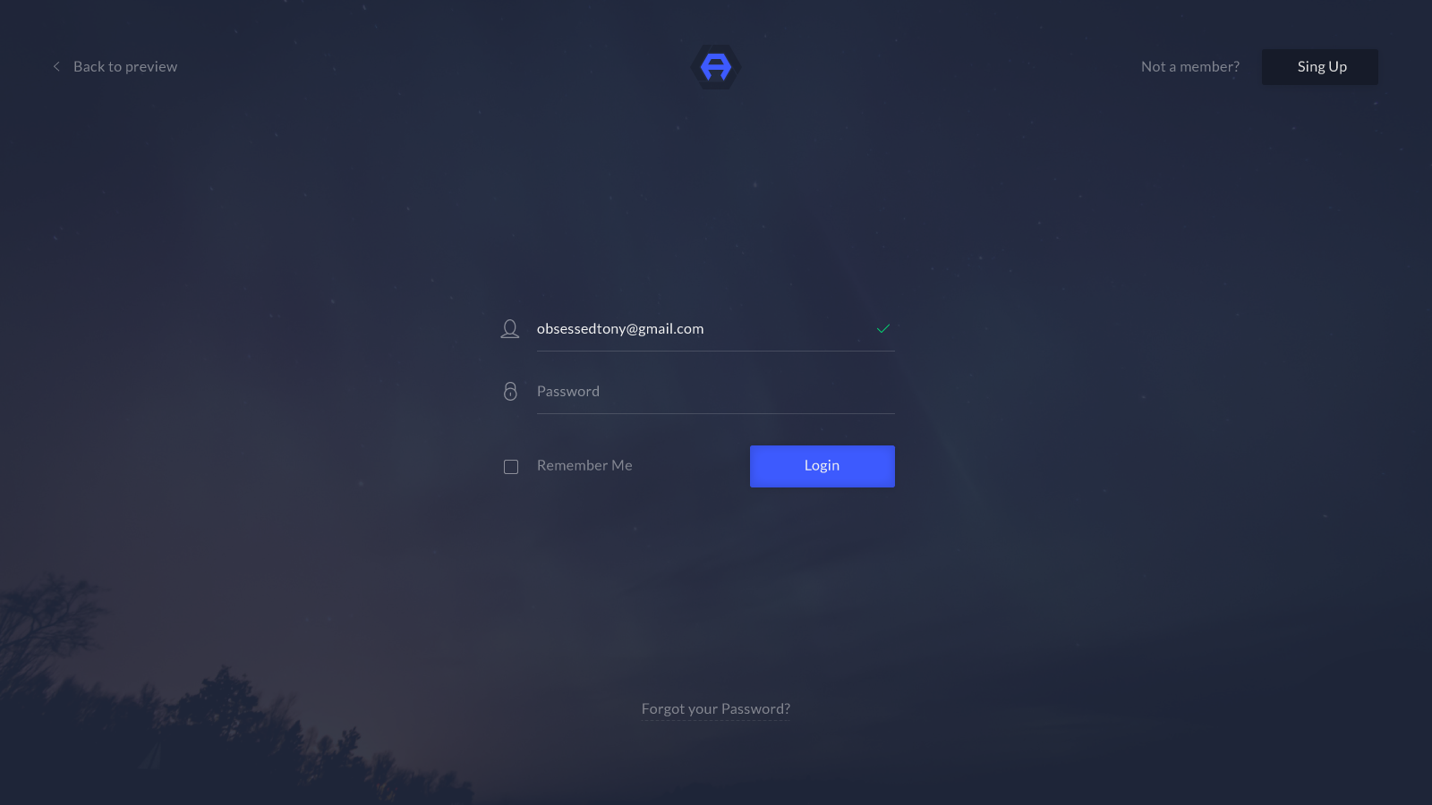 Desktop Login Form by Anton Lapko on Dribbble