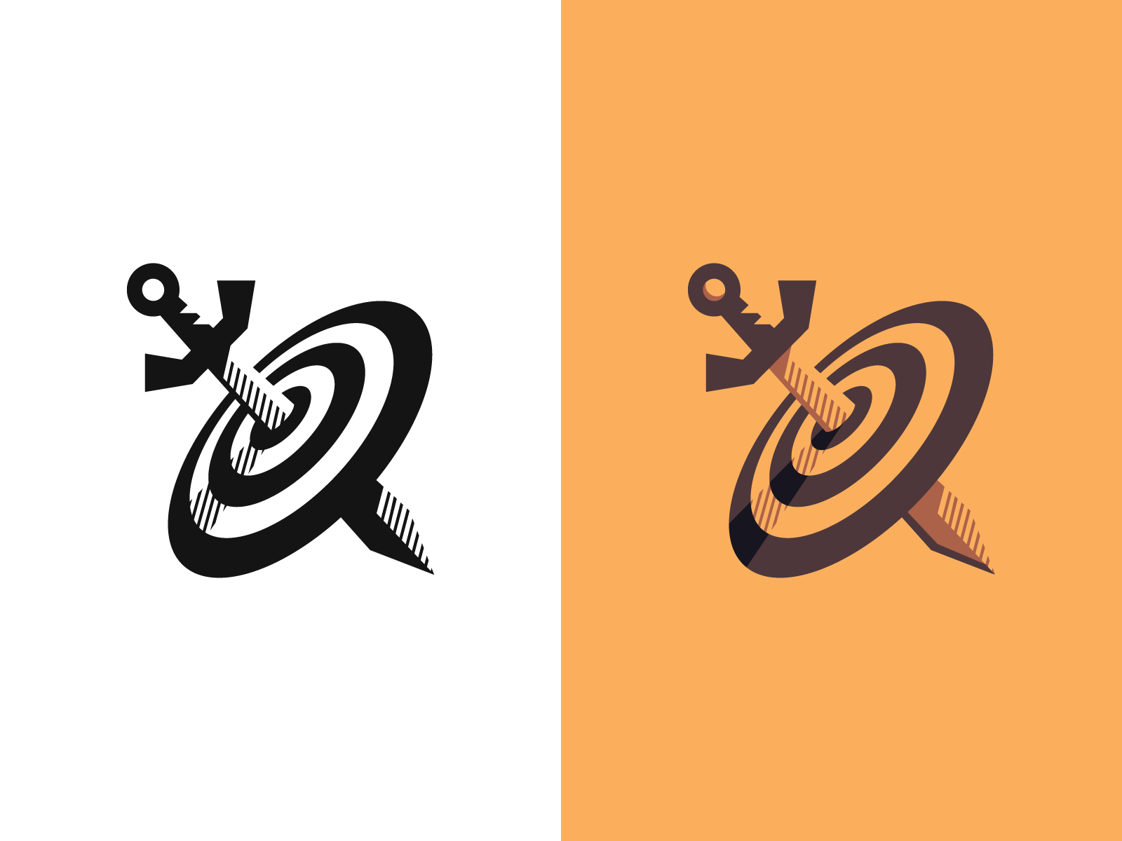 Unused Logo: Sword and Target by Tatiana O'Toole (Bischak) on Dribbble