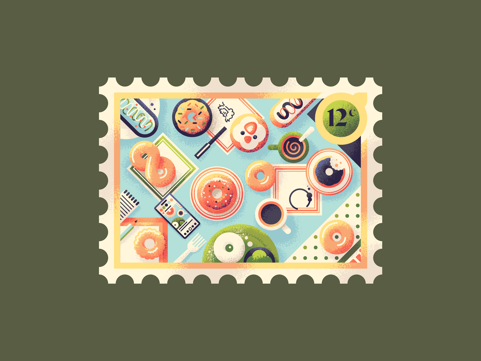 Postage Stamps by Lukasz Bachur | Frisk Web Studio | Dribbble