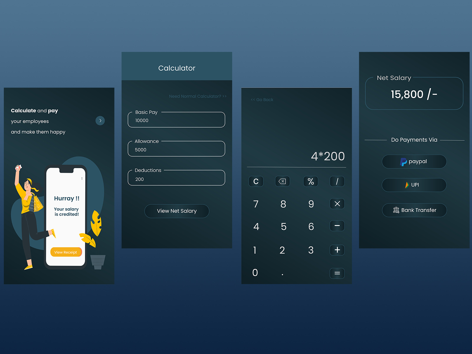 Daily UI 004 - Salary Calculator by Aishwarrya Suresh on Dribbble