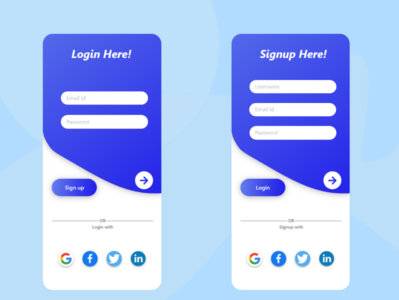 Basic Login UI by Ankit Bhushan on Dribbble