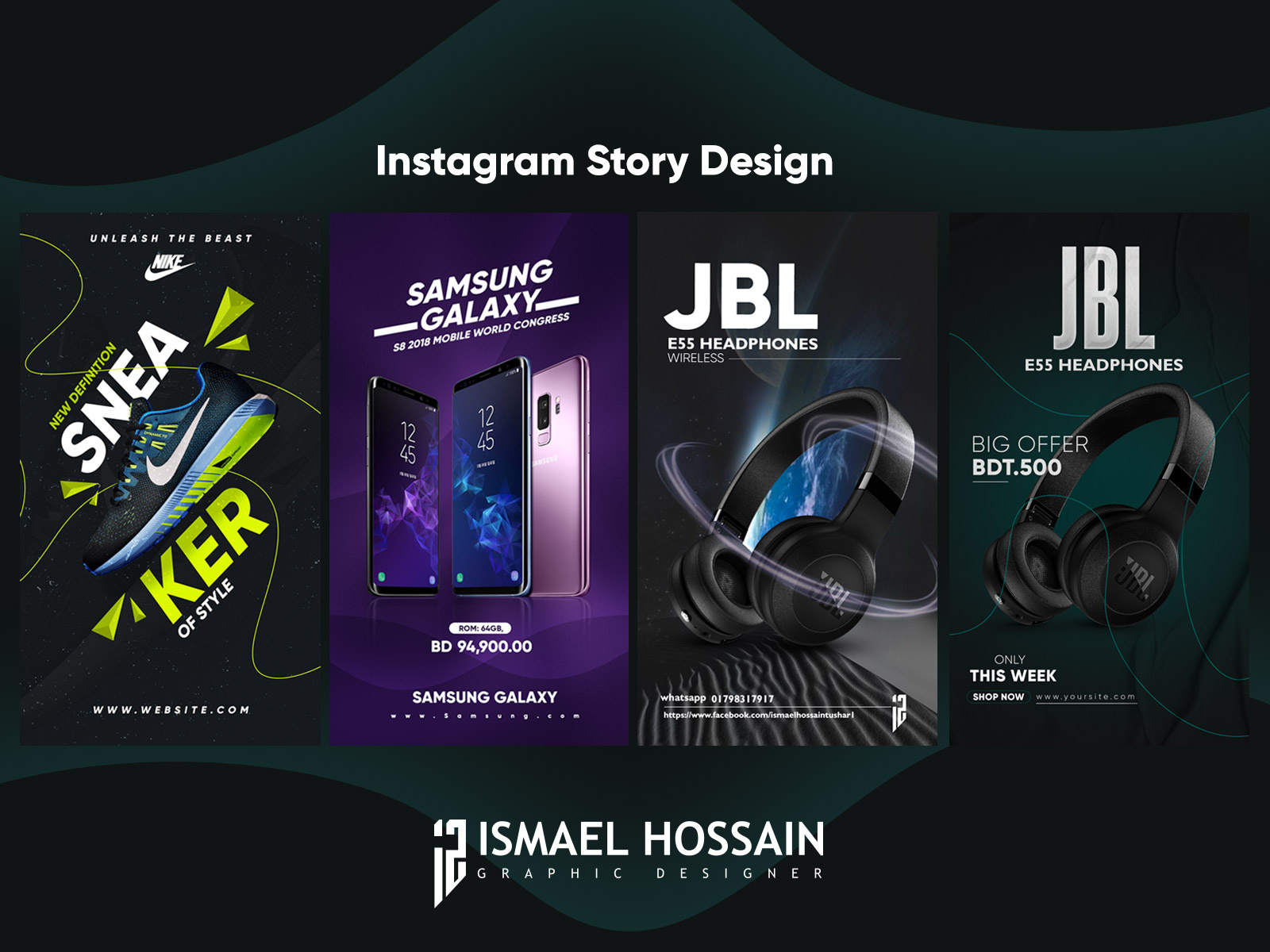 Instagram story Design by Ismael Hossain on Dribbble