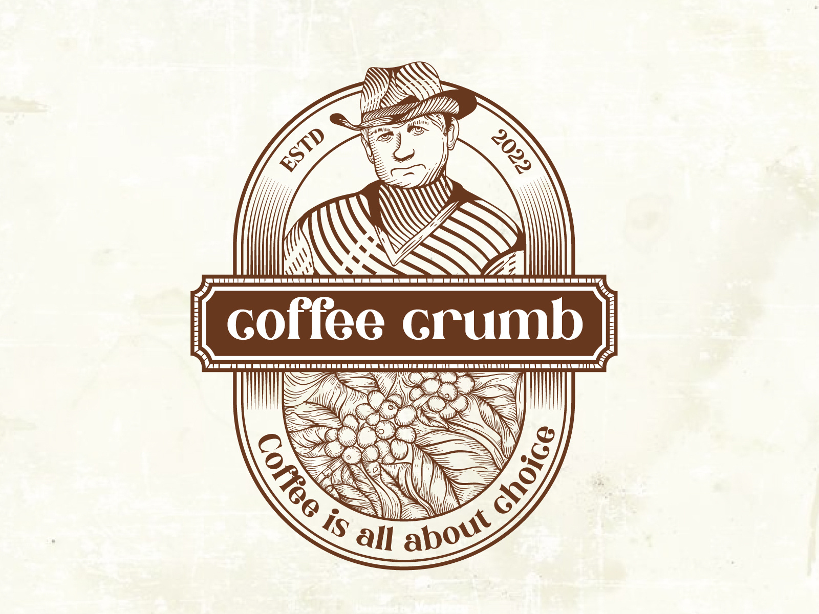 coffee farm vintage logo design by Ismael Hossain on Dribbble