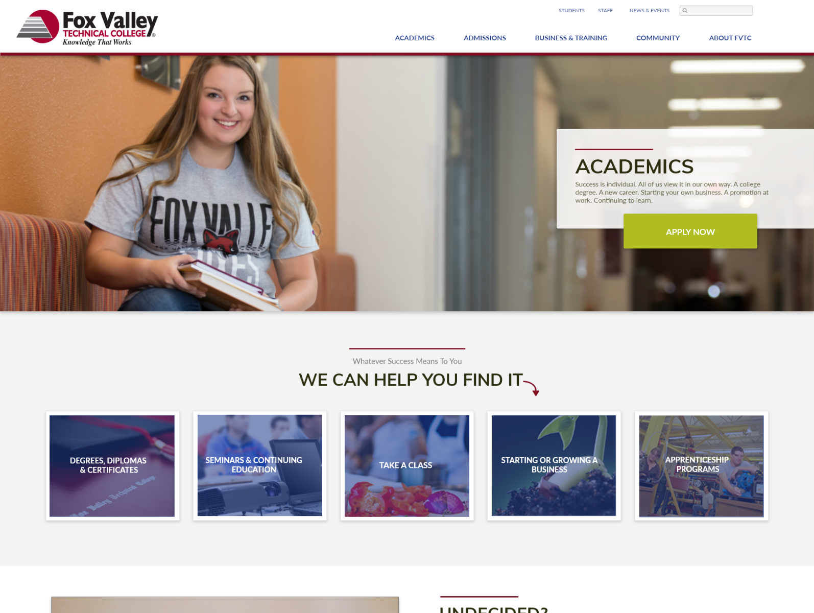 FVTC - Landing Page by TJ Spilman on Dribbble