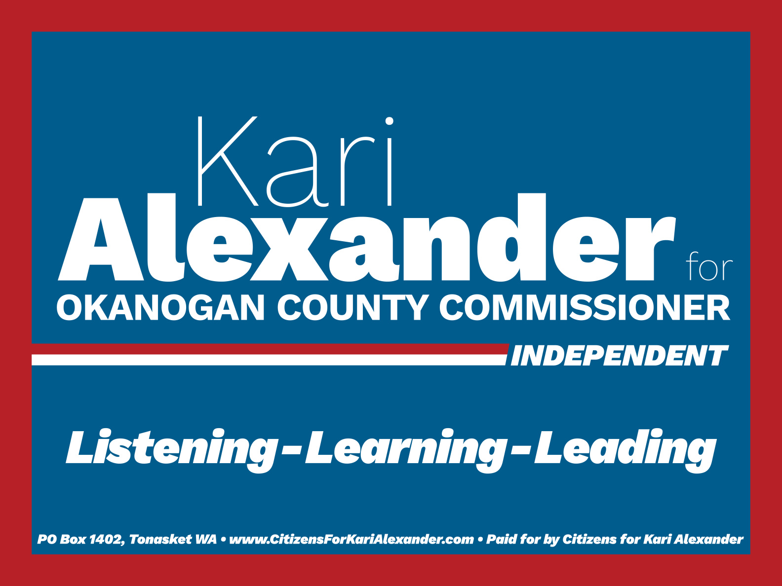 County Commissioner Yard Sign by Brendan Morrison on Dribbble