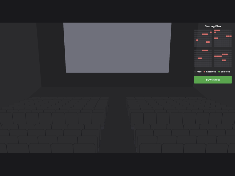 Cinema with Seating Plan by Manoela Ilic on Dribbble