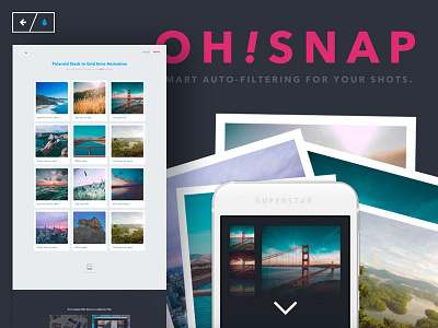 Polaroid stack-to-grid animation tutorial by Manoela Ilic on Dribbble