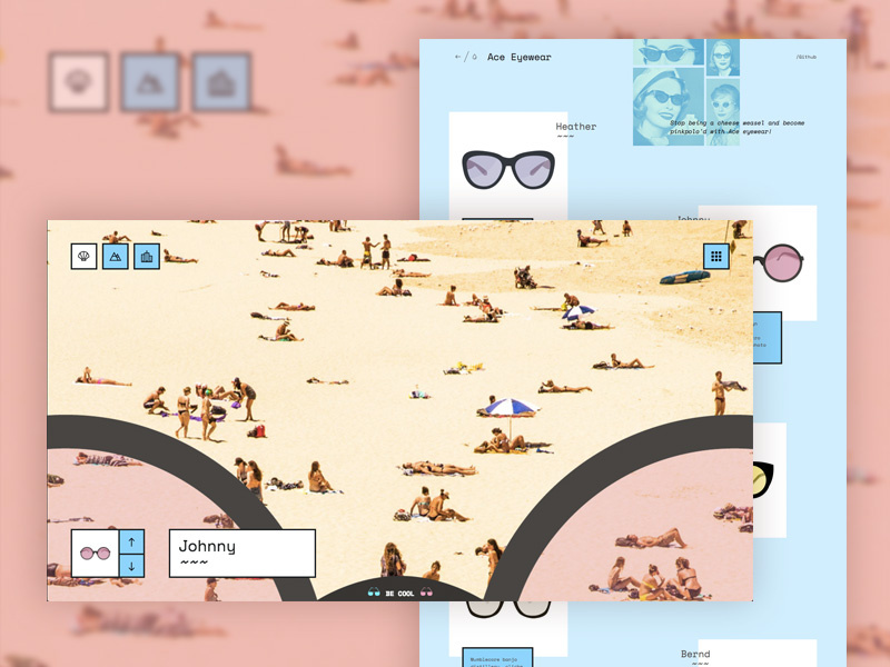 First Person Sunglasses Try-On Experiment by Manoela Ilic on Dribbble