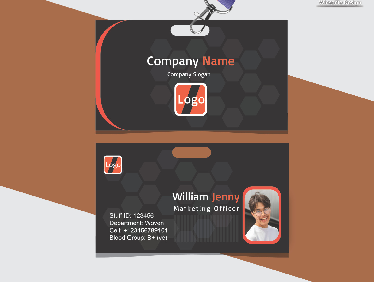 Company id card design template by Md. Nazimuddin on Dribbble