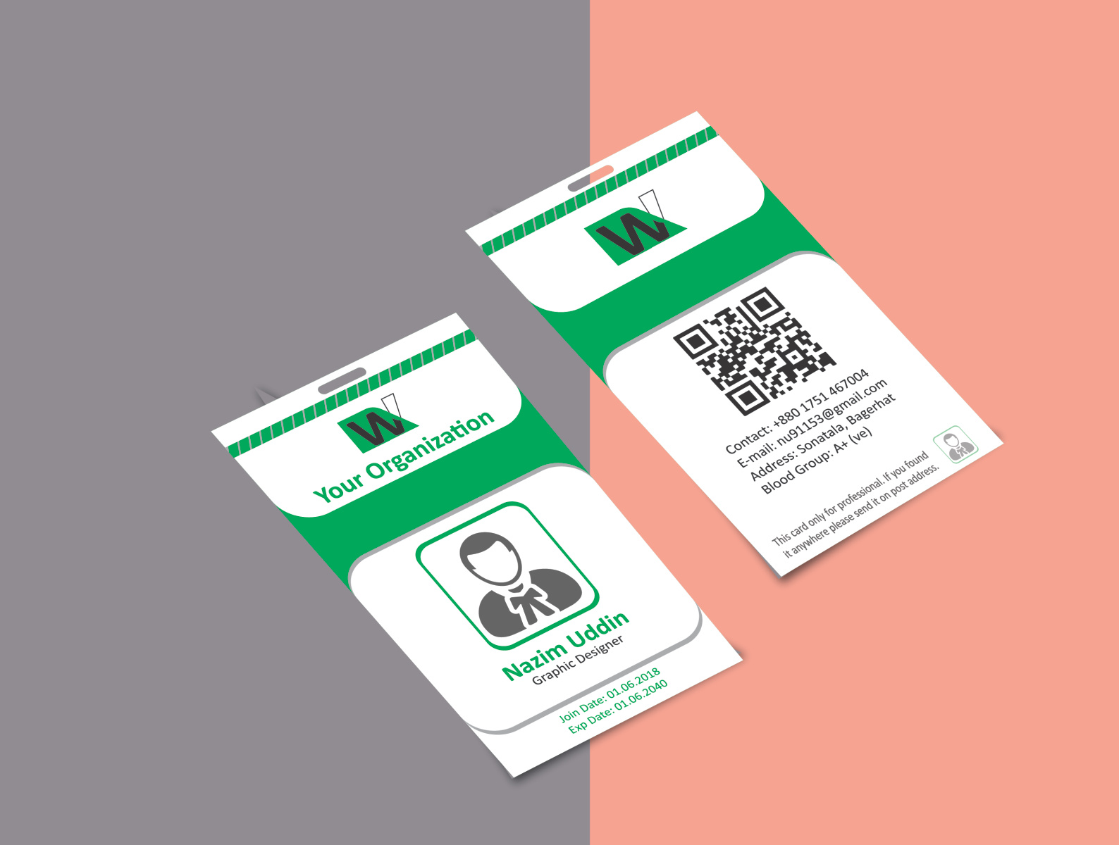 Office Staff Identity Card Design personal Id Card Design By Md office-staff-identity-card-design-personal-id-card-design-by-md