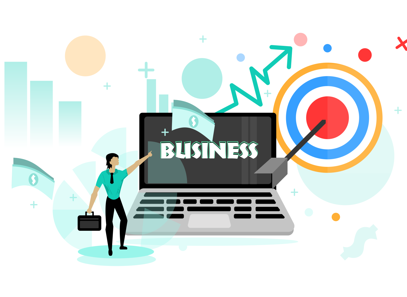 Business target Illustration by UI__UX_GUY on Dribbble