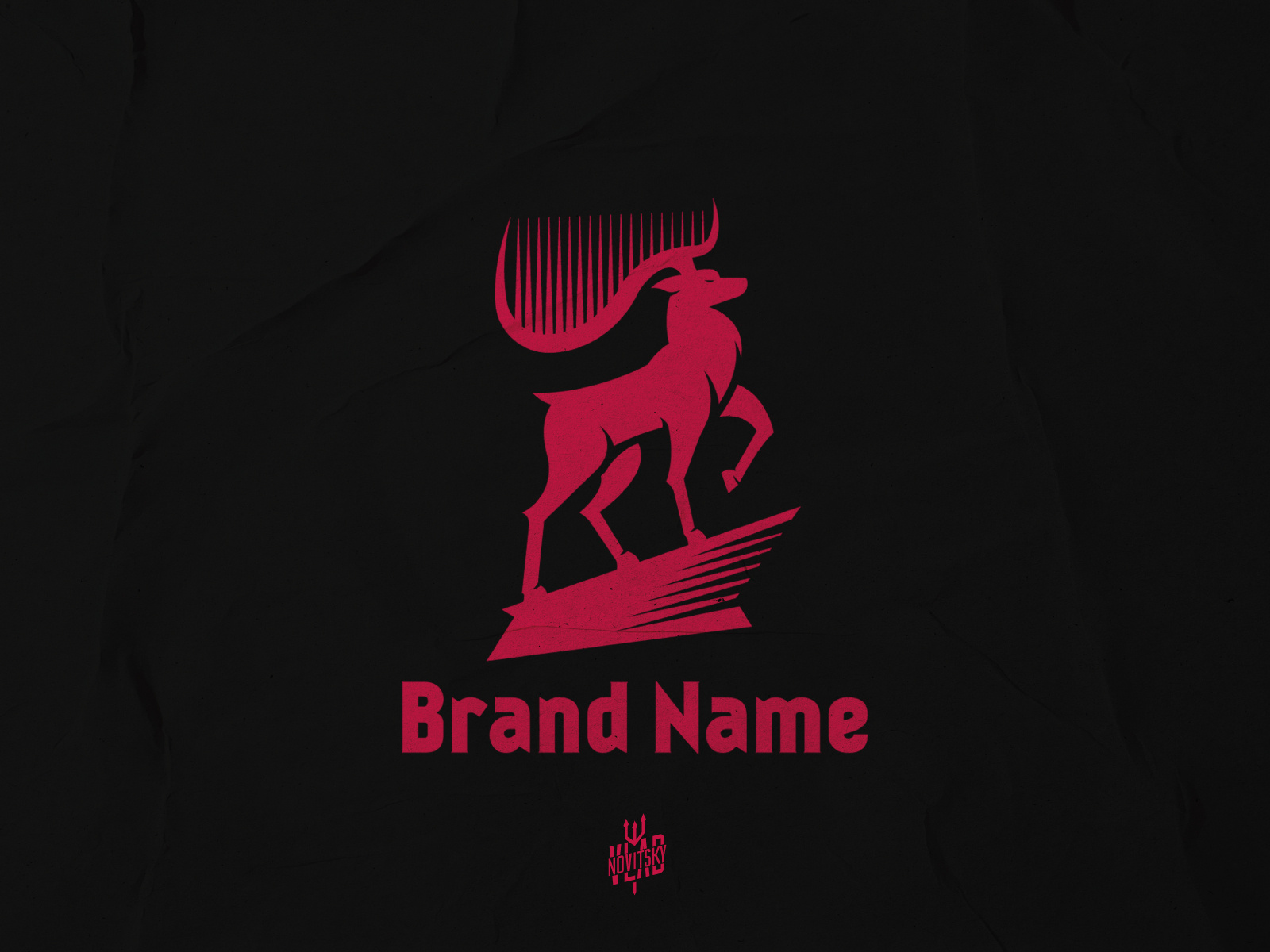 Deer comb logo by Nowwhiskey on Dribbble