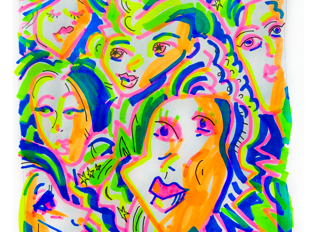 Funky faces by Ayelet Raziel on Dribbble