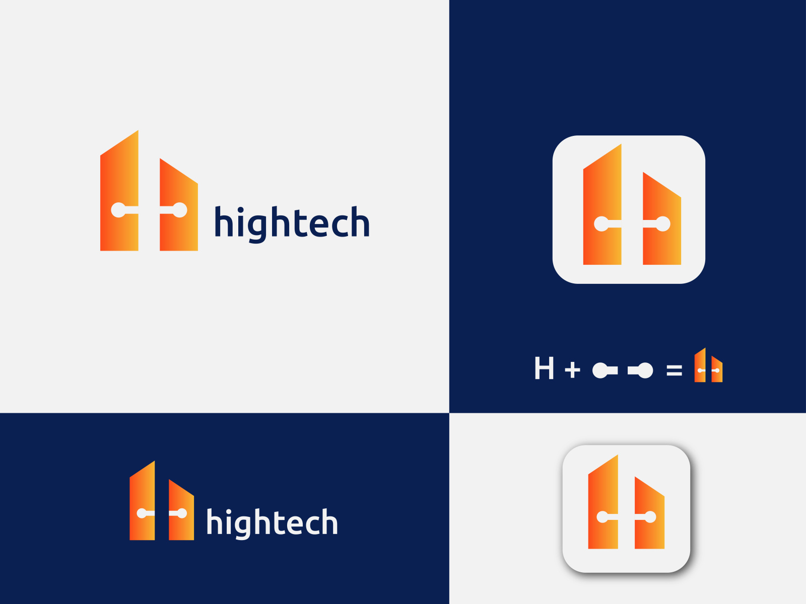 Modern letter H + Tech logo design, Brand logo, logos by Tiwary sourav ...