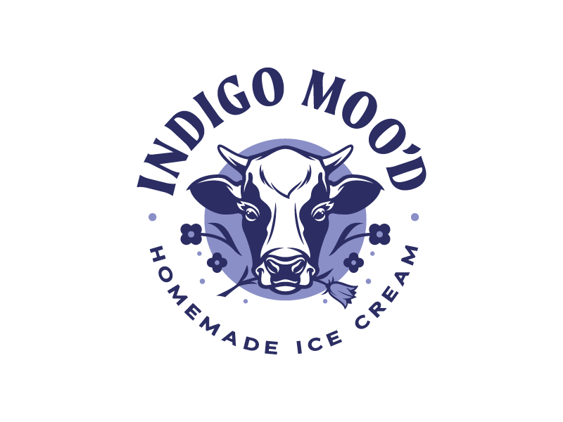Indigo Moo'd Ice Cream by Evan Hiebert on Dribbble