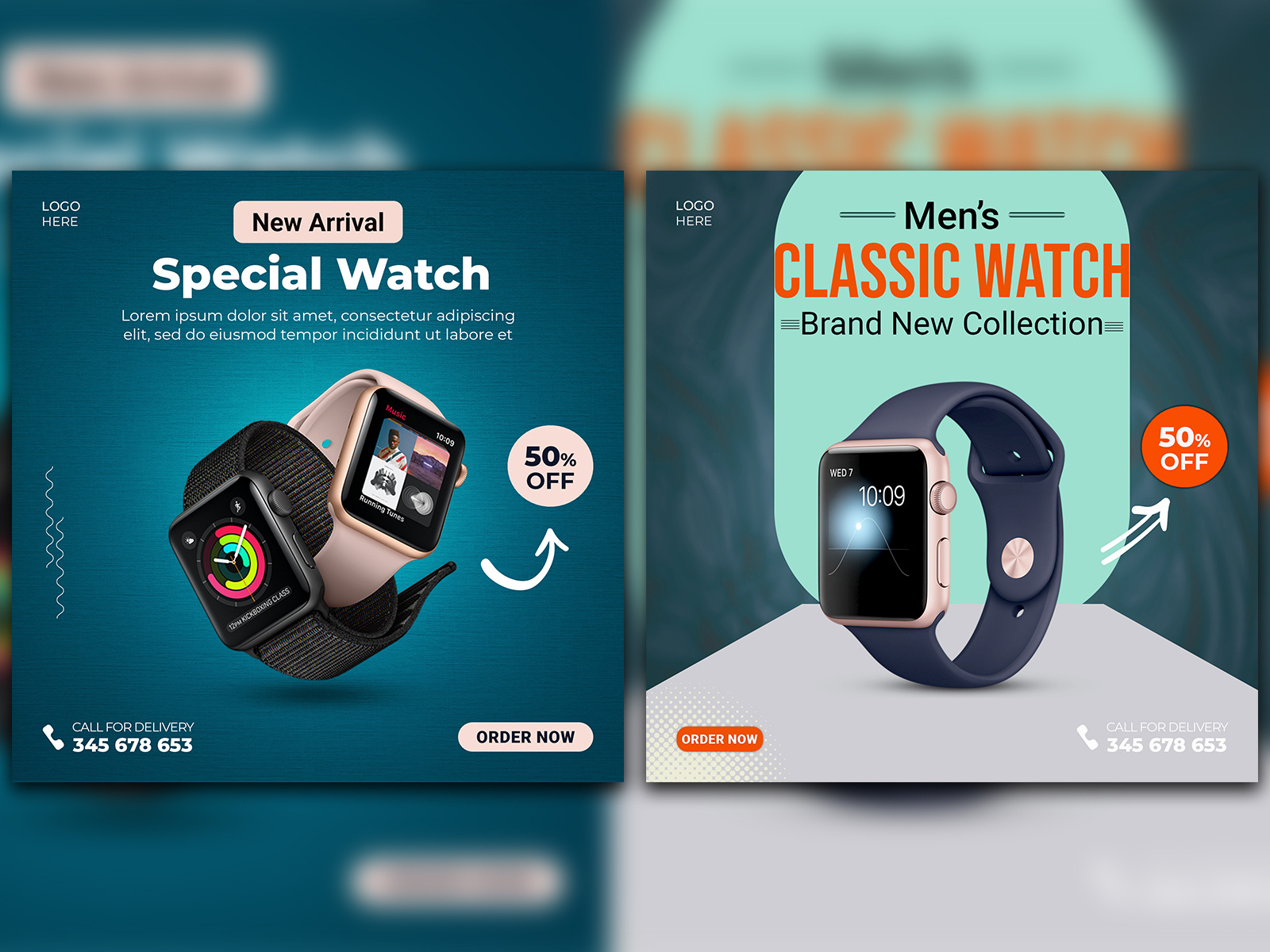 Smart Watch Sale Social Media Post Instagram Banner Template by SM ...