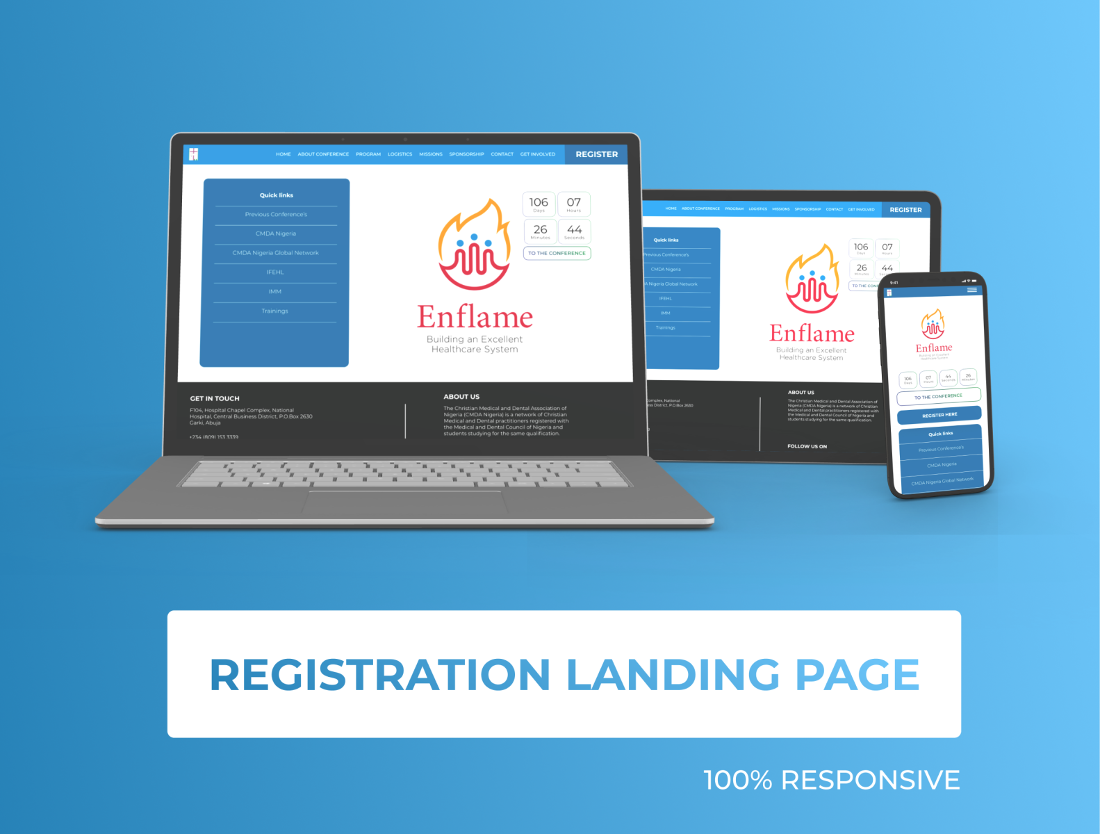 Registration Landing Page by Oyebode Joseph Tunde on Dribbble