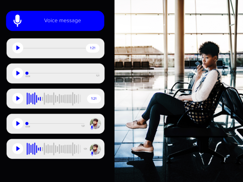 Voice message components sample design by Manulal on Dribbble