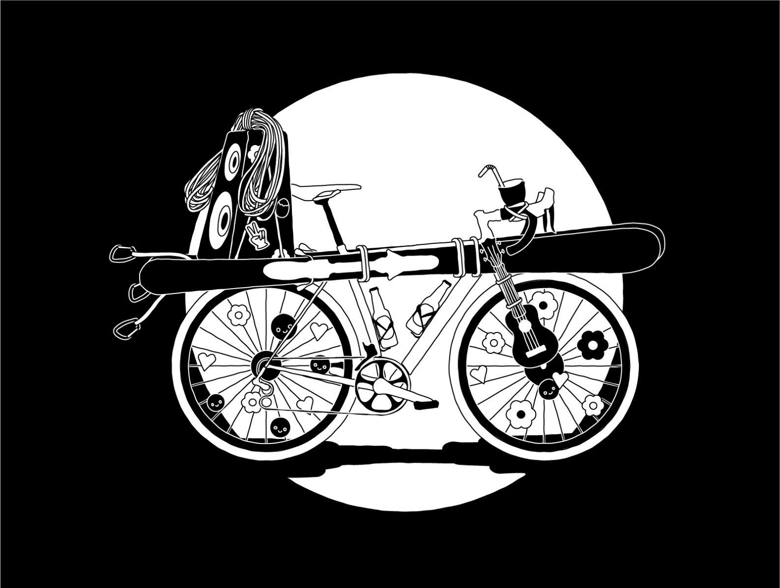 Bikepacking illustration by Daria Duvernois on Dribbble