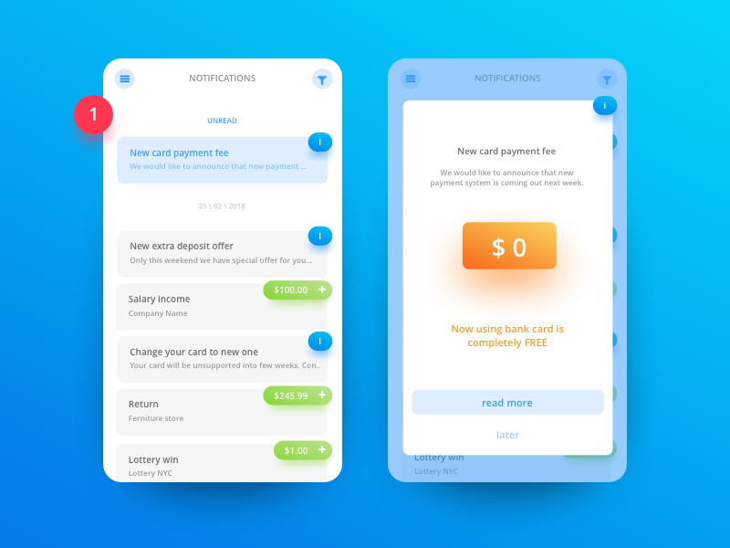 Bank App - Notifications by Maciej Nowak for Softnauts on Dribbble Bank App - Notifications by Maciej Nowak for Softnauts on Dribbble