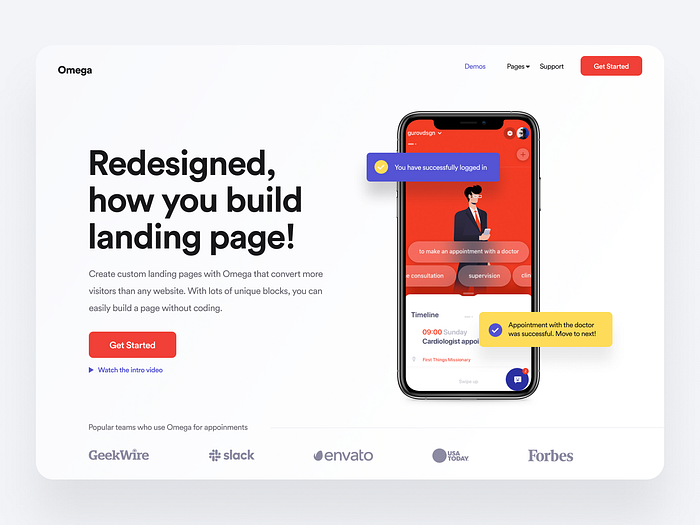 IOS App Landing Page by Farhan Rizvi on Dribbble
