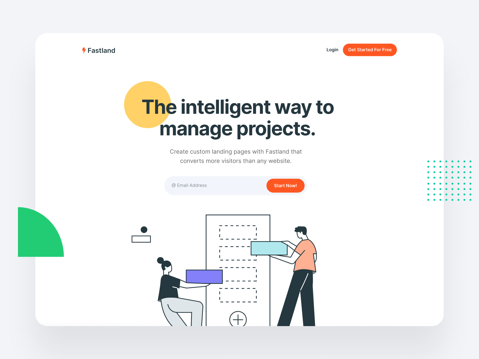Project Management Software Landing by Farhan Rizvi on Dribbble