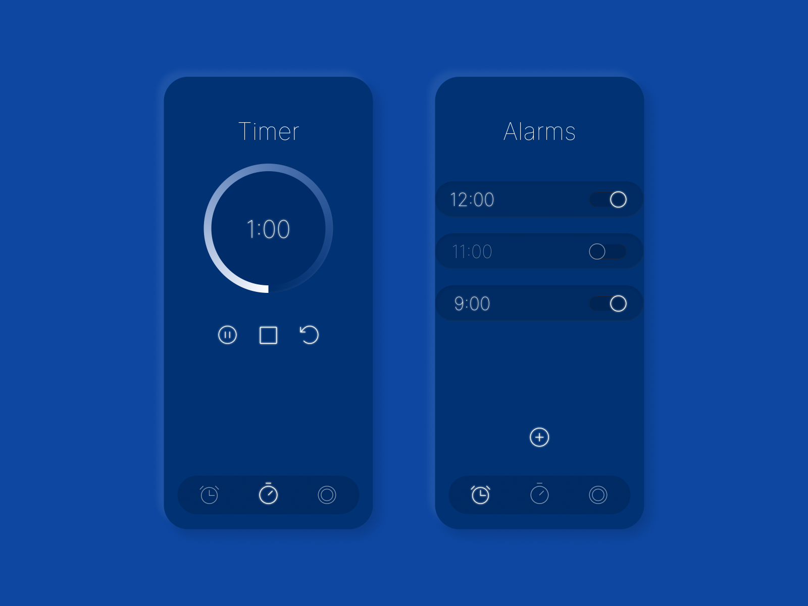 Alarm App design by Vladimir on Dribbble