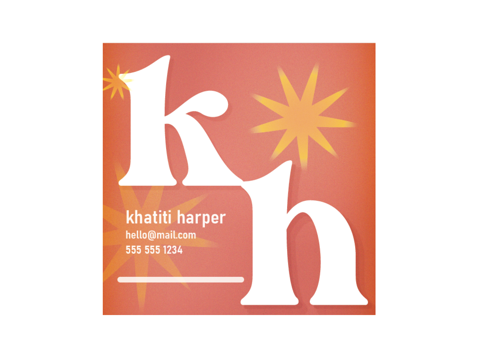 sample business card by Khatiti Harper on Dribbble sample business card by Khatiti Harper on Dribbble