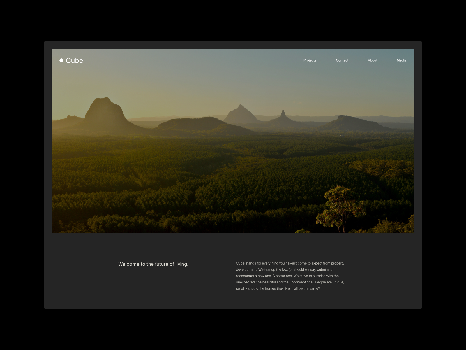 Cube Developments - Desktop Landing by Atollon on Dribbble