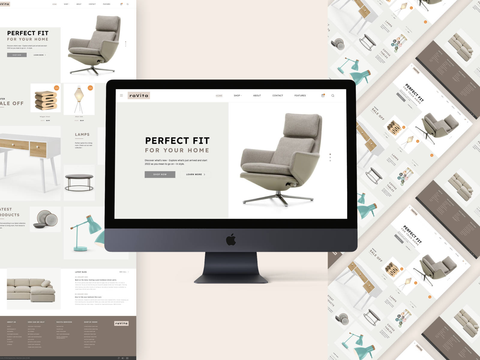 RAVITA FURNITURE STORE | Ui design by Karolina Turauskaitė on Dribbble