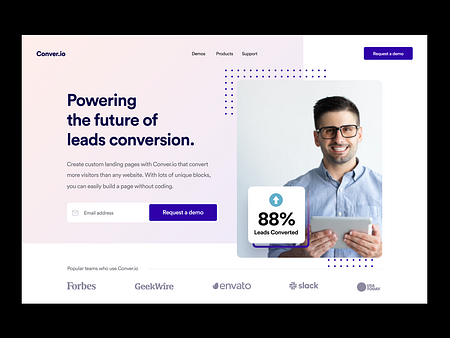 landing page: leads conversion by Dendra Maulana for Morva Labs on Dribbble