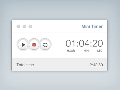 Mini Timer [Freebie] by Dan Edwards on Dribbble