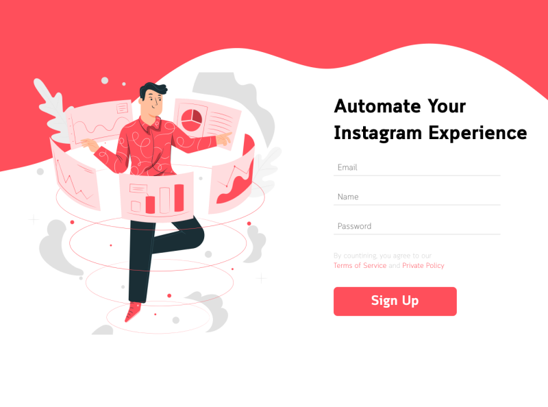 Sign Up Daily UI by Vadim Pavlovskiy on Dribbble