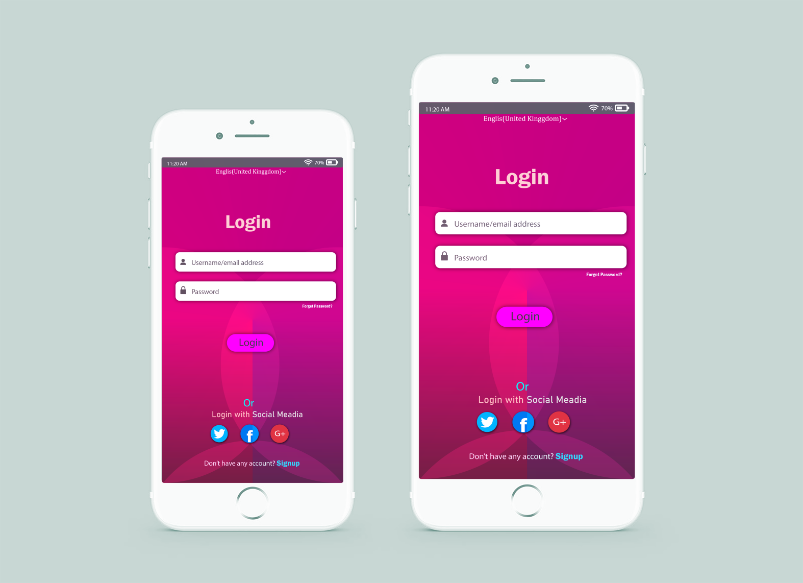 Apps Login UI Design by Md. Oliur Rahman on Dribbble