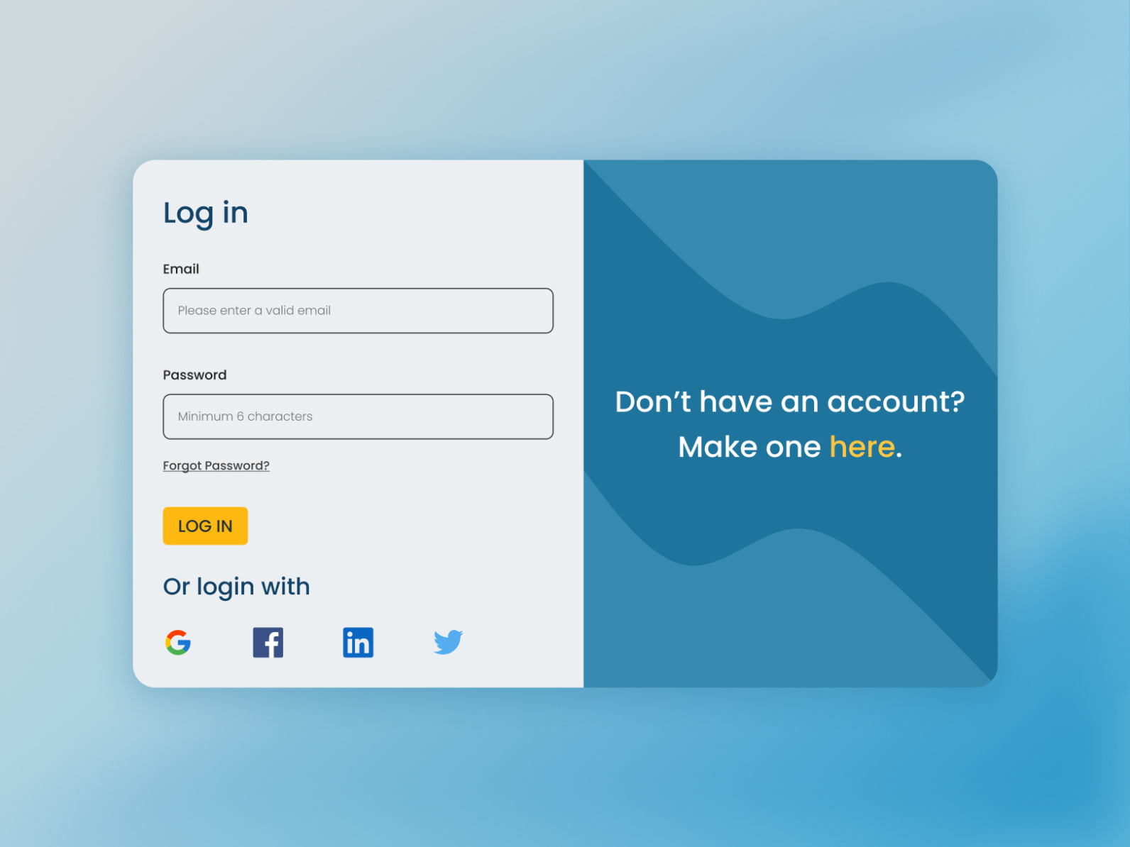 Log In modal for Website by Abhishek Kushwaha on Dribbble