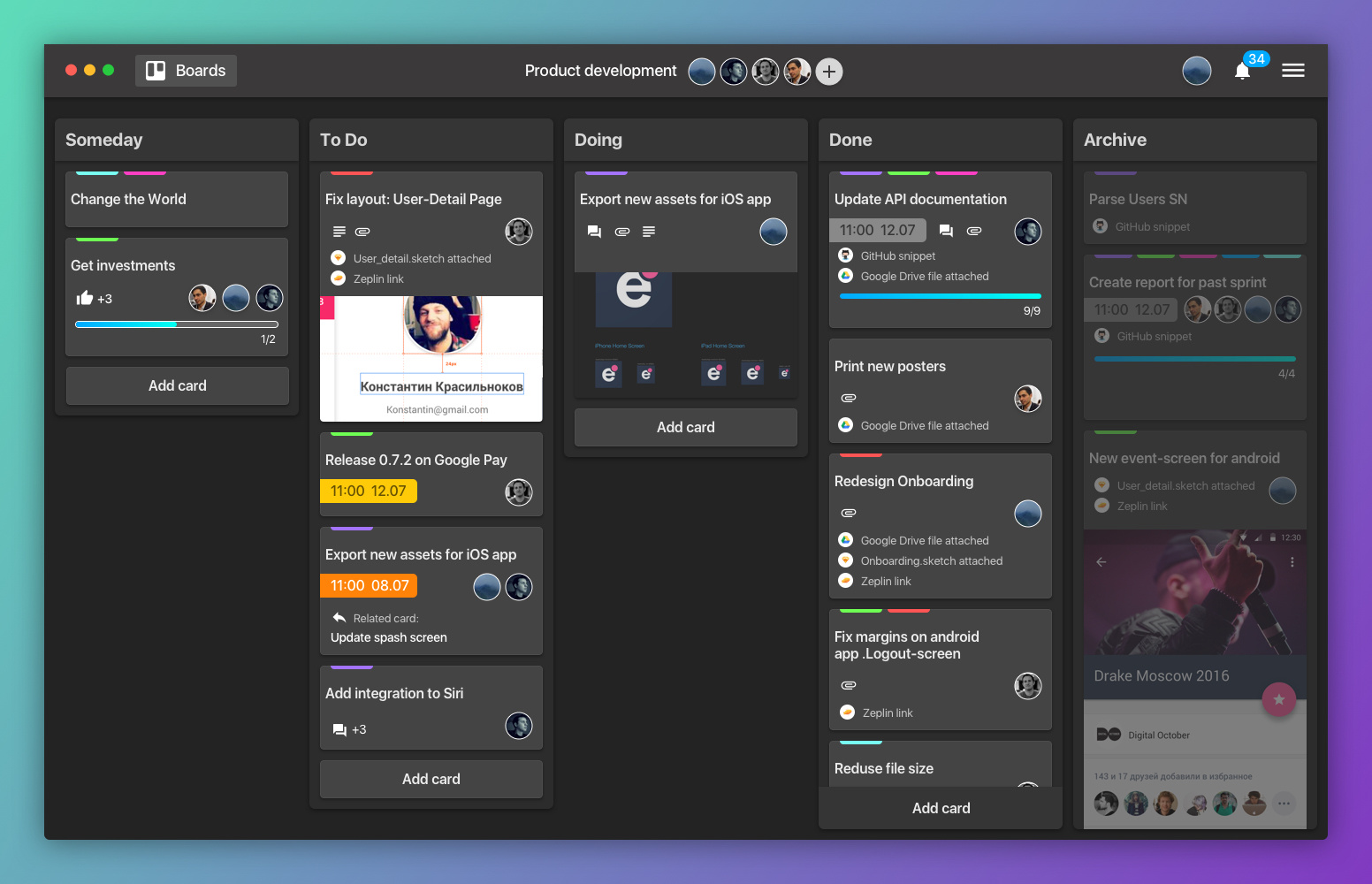 Dribbble Trello board jpg By Denis Ozdemir