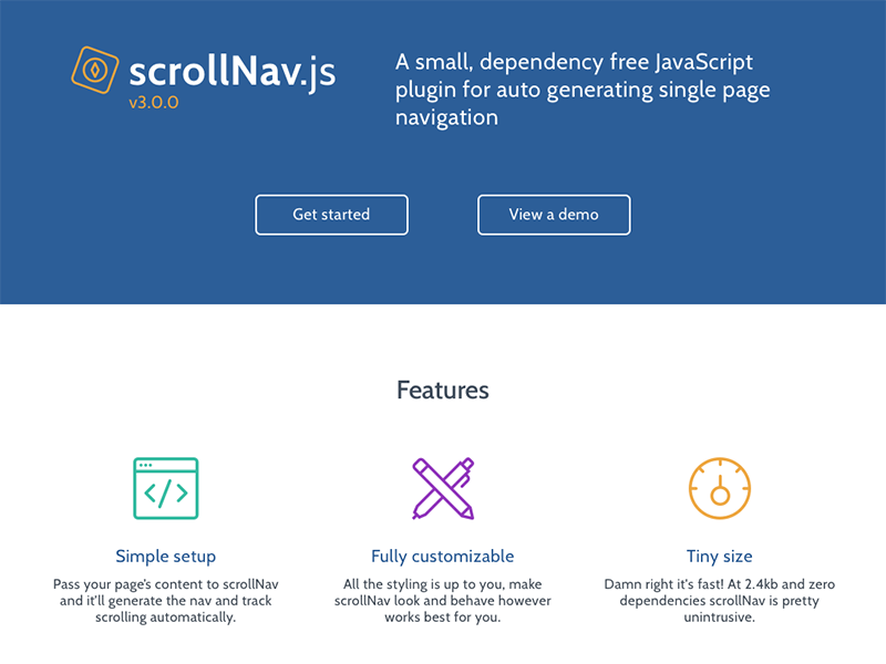 scrollNav Home Mockup by Jimmy Wilson on Dribbble