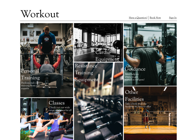 Gym Homepage by James on Dribbble