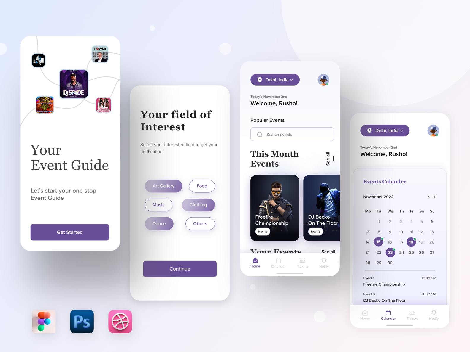 Event Mobile App by Mehadi Hasan Shaon 🔥 on Dribbble