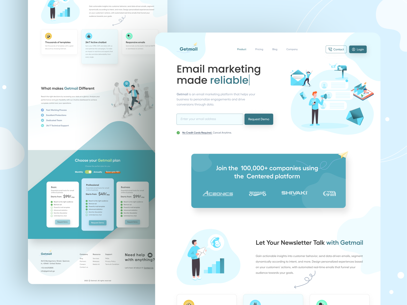 Getmail || Email Marketing Landing Page 💌 by Mehadi Hasan Shaon 🔥 on ...
