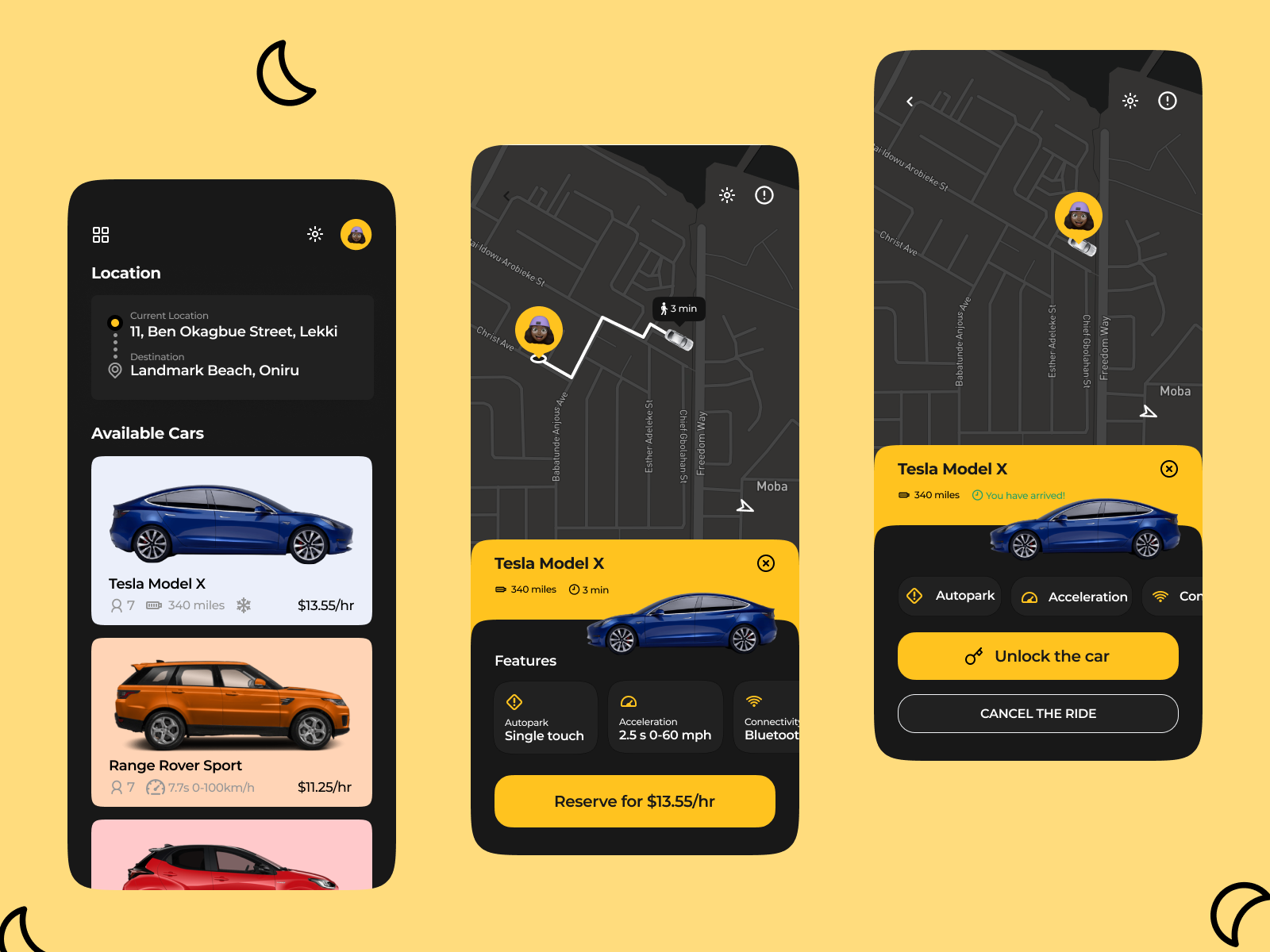 Livid Car Rental - Dark Mode by Chinwendu Agbaetuo on Dribbble