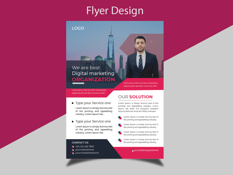 Corporate business flyer design template by Ripon Ahmed on Dribbble