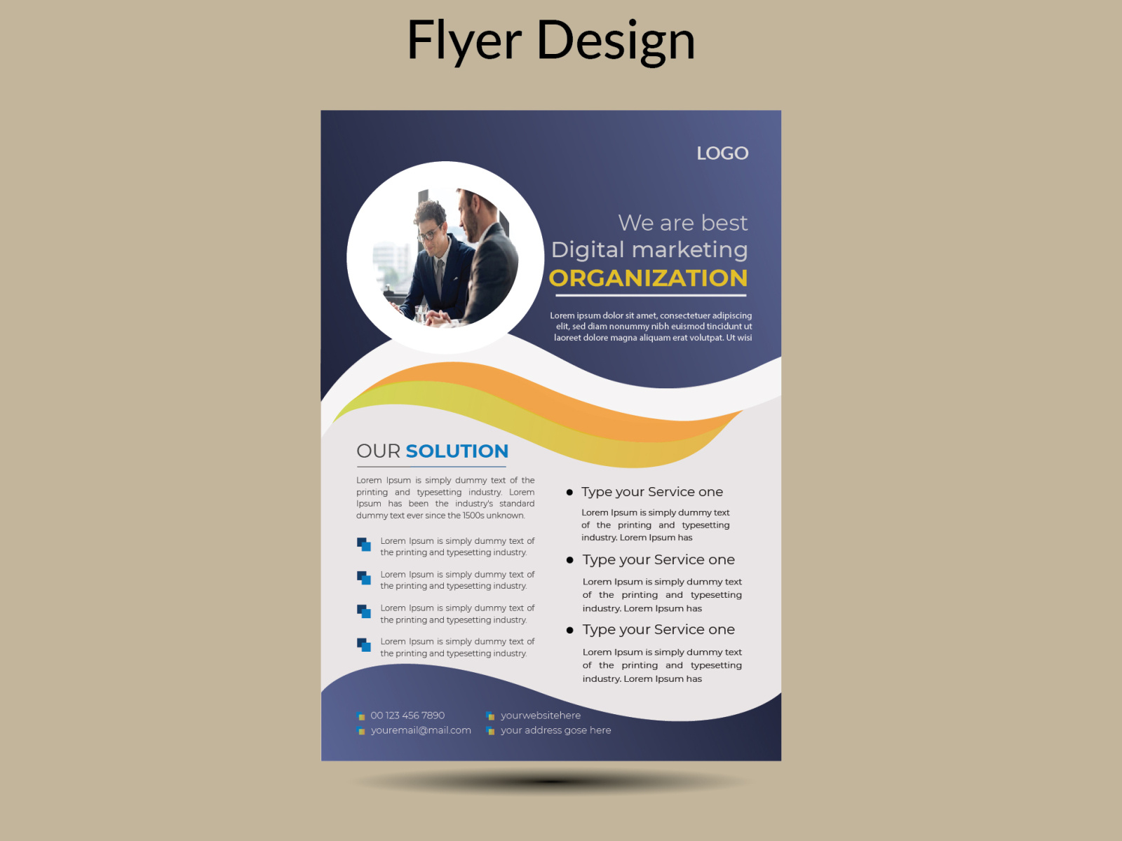 Corporate Business flyer design template by Ripon Ahmed on Dribbble