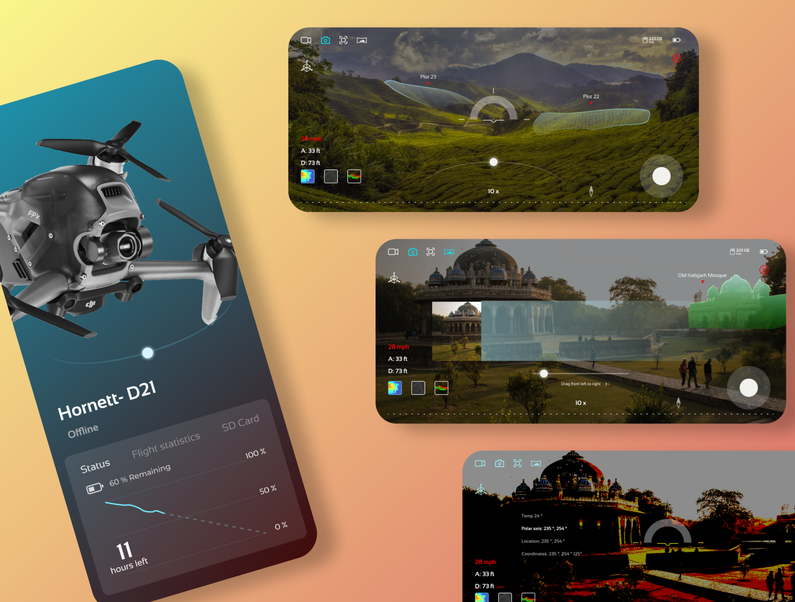 Drone controlling app concept by Nadim Akhter on Dribbble